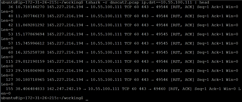 Tshark Examples For Extracting Ip Fields Active Countermeasures