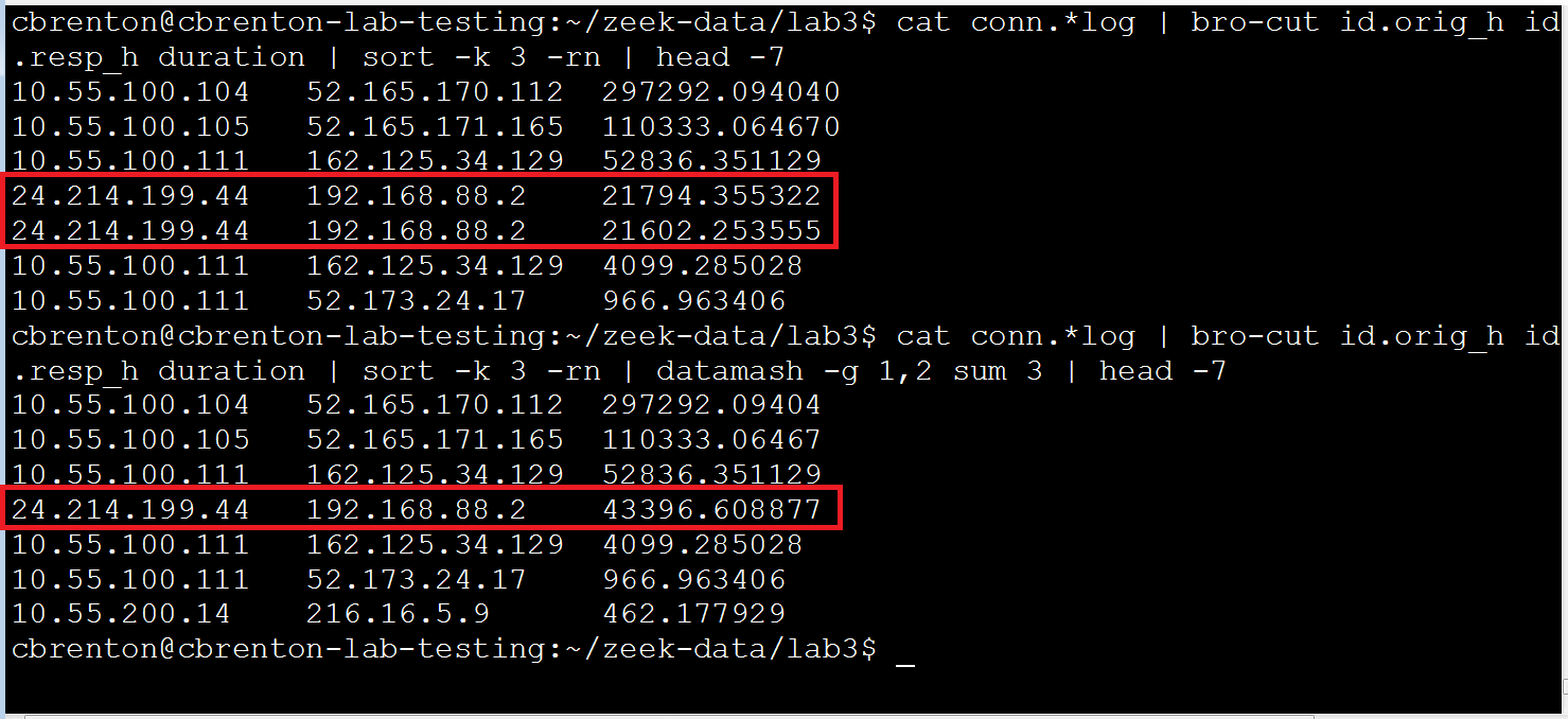 Identifying Long Connections With Brozeek Active Countermeasures