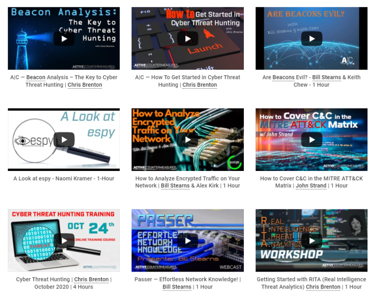 Webcasts - Active Countermeasures