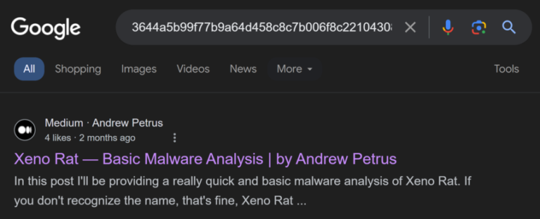 Malware of the Day - XenoRAT - Active Countermeasures