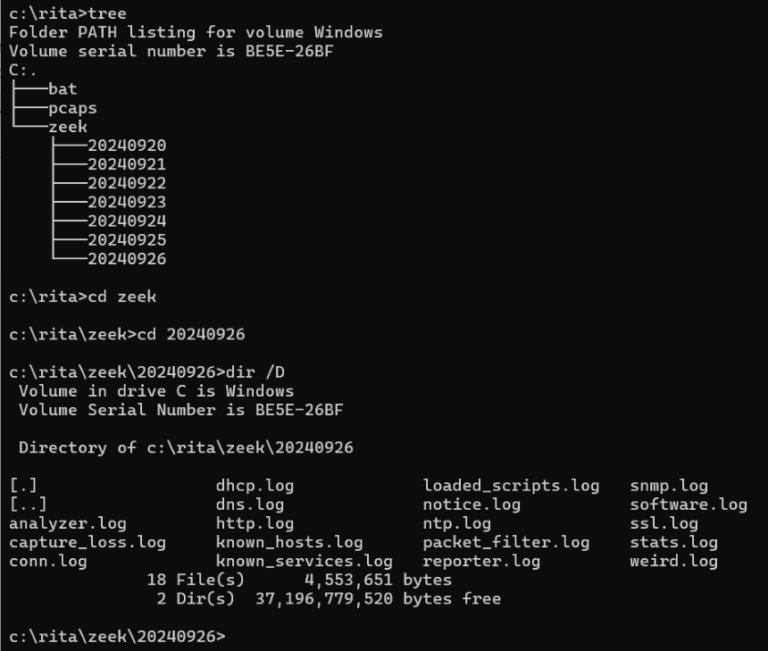 Running Zeek And Rita On Windows Active Countermeasures